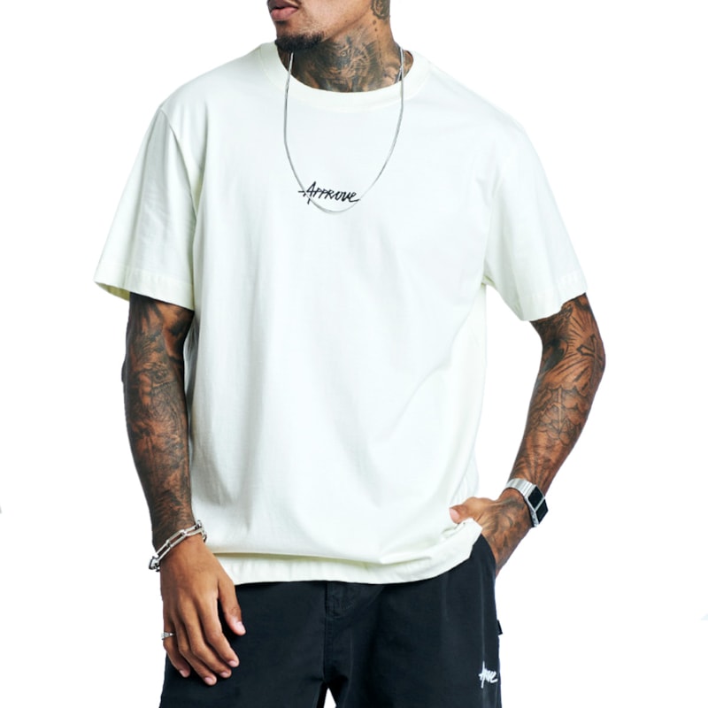 Camiseta Approve Bold Timeless Off White os melhores preços | Clique e ...