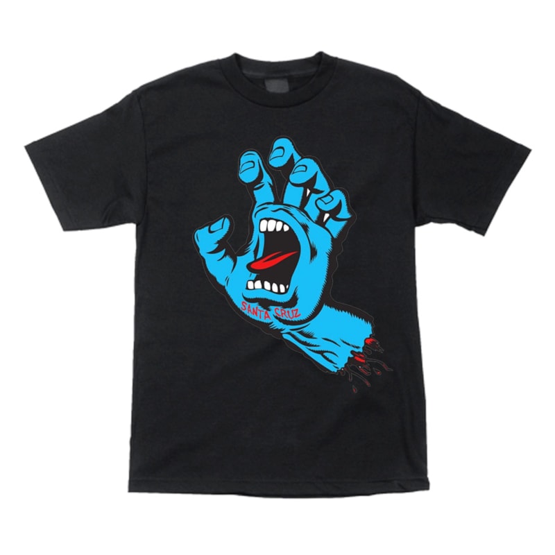 Camiseta Screaming Hand Front Preta os melhores preços | Clique e confira!