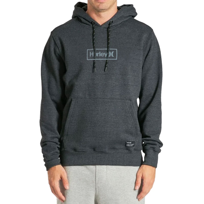 Moletom Canguru Hurley Box Cinza Escuro os melhores preços | Clique e ...
