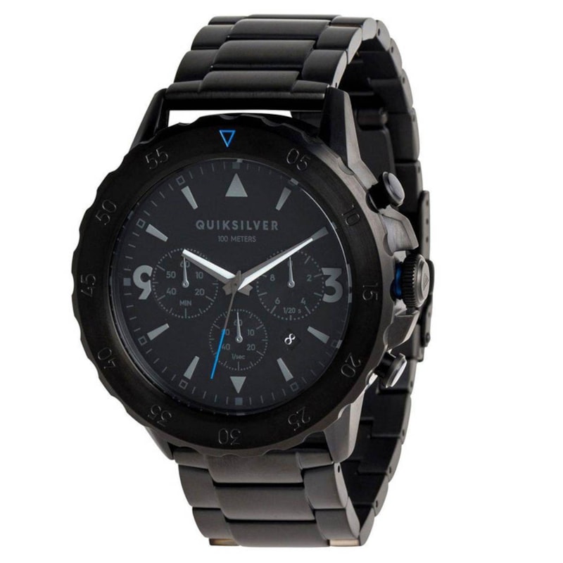 Relógio Quiksilver B-52 Chrono Metal Preto - Back Wash