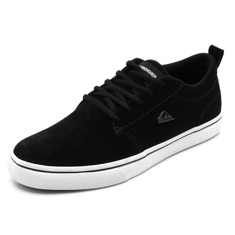 Tênis Quiksilver Hideout Preto e Branco - Back Wash