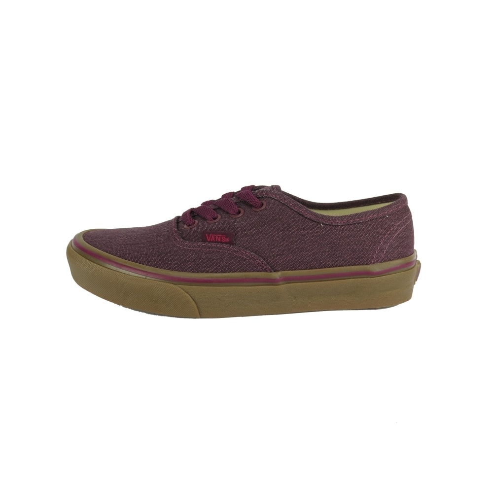 Tênis Vans Authentic Washed Canvas Bordo - Back Wash