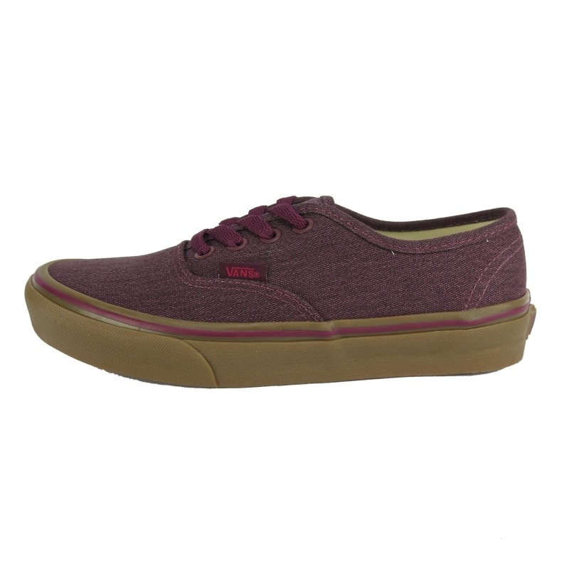 Tênis Vans Authentic Washed Canvas Bordo - Back Wash
