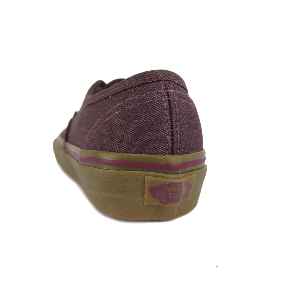 Tênis Vans Authentic Washed Canvas Bordo - Back Wash